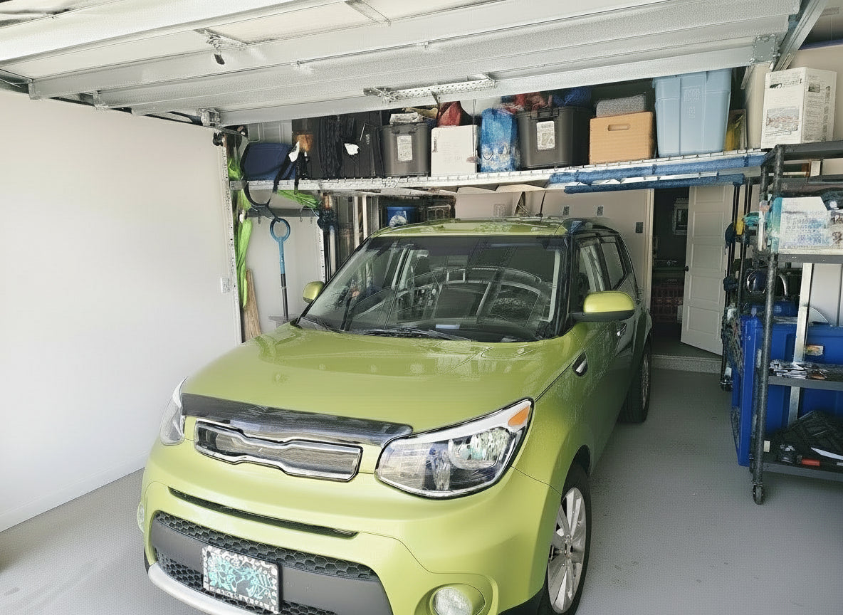 Overhead Garage Storage Without Drilling the Ceiling | 1-1.5 Car ...